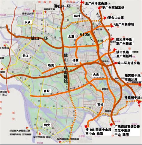 顺德大良区域地图图片 顺德大良版 顺德大良五个区分布图 大山谷图库