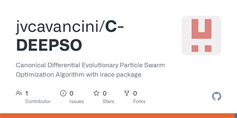 Github Jvcavancinic Deepso Canonical Differential Evolutionary Particle Swarm Optimization