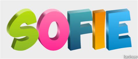 Sofie Tekst Effect En Logo Ontwerp Voornaam