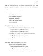 Advocacy Speech Pcs Sample Outline 1 Docx Name Date Instructor Note