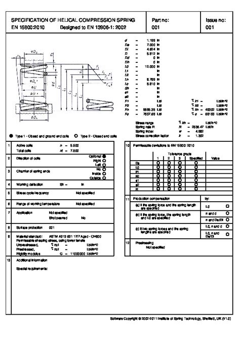 Specification Of Helical Compression Spring En 158002010 Designed To