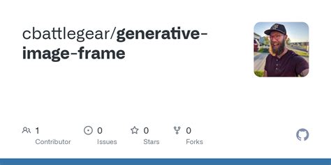GitHub Cbattlegear Generative Image Frame