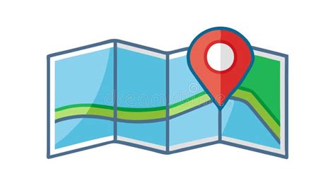 Map With Location Pin Travel Navigation Icon Gps Place Vector Design Generative Ai Stock