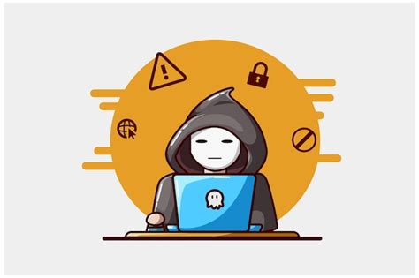 Premium Vector Illustration Of A Hacker Hand Drawing