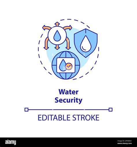 Water Security Concept Icon Stock Vector Image And Art Alamy