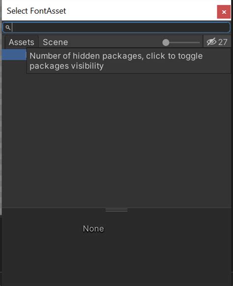 Cannot Select A Font Asset Unity Engine Unity Discussions