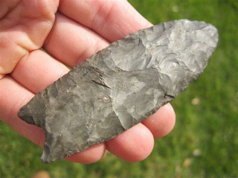 Rare Large Paleo Clovis Arrowhead Onondaga Chert New York W Coa