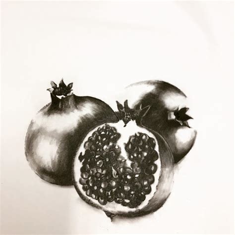 Charcoal Drawings Of Fruits