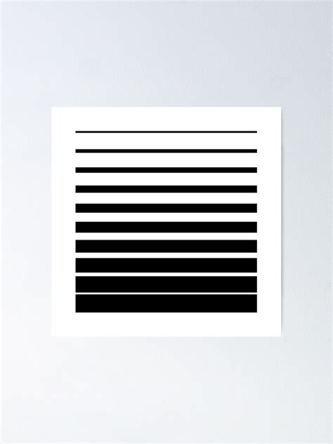 Thin To Thick Lines In A Square Graphic Black Poster For Sale By STUDIO Redbubble
