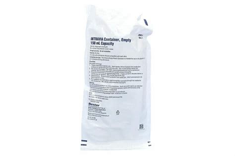 Baxter 2b8011 Intravia Medication Delivery Bag Empty 150 Ml Cs 48