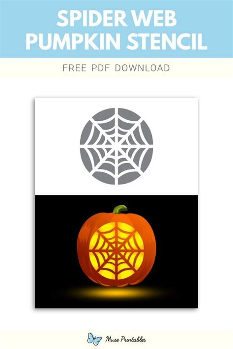 Spider Web Pumpkin Stencil