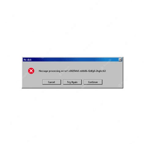 Premium Vector Error Message Window Disk Access Failure Popup