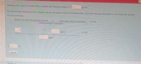 Solved A Student Made The Complex With The Structure Shown Chegg
