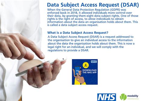 Dsar Data Subject Access Request Modality Partnership