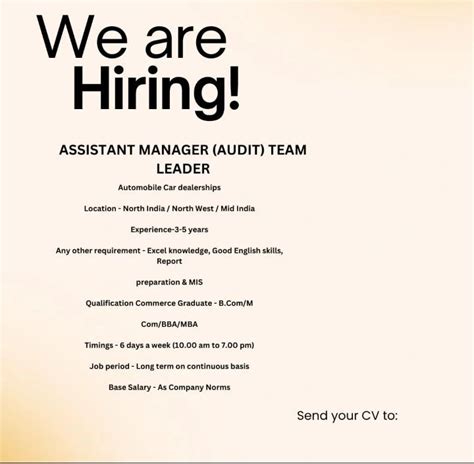 Pragati Saxena On Linkedin Hello Everyone We Are Hiring For The Position Of Assistant Manager