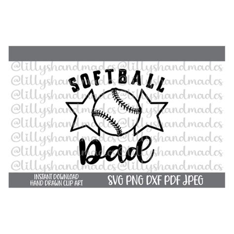 Softball Dad Svg Softball Dad Png Softball Svg Softball Pn Inspire