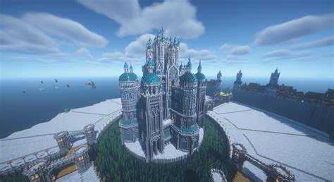 Large Scale Gradient On A Gothic Castle Stone Bricks Smooth Quartz Rminecraftgradients