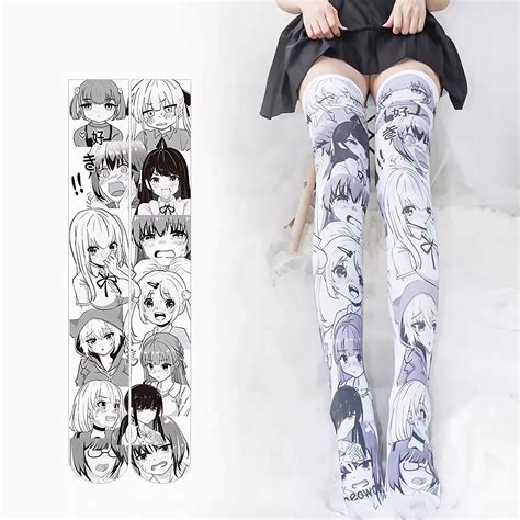 Cartoon Two Dimensional Stockings Japanese Anime Girl Sexy Cute Cosplay