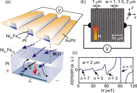Color Online A A Schematic Illustration Of The Spin Pumping And The Download Scientific Diagram