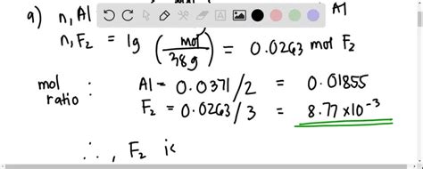Solved For The Reaction Shown Find The Limiting Reactant For Each Of