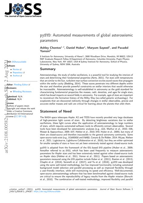 Pdf Texttt Pysyd Automated Measurements Of Global Asteroseismic Parameters