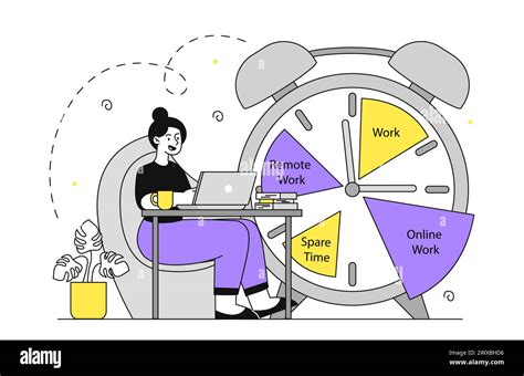 Working Hybrid Schedule Vector Linear Stock Vector Image And Art Alamy