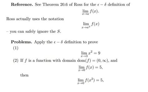 Solved 206 Theorem Let F Be A Function Defined On A Subset