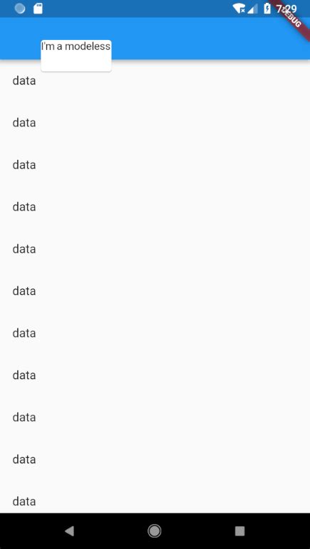 Is There Modeless Dialog In Flutter Stack Overflow