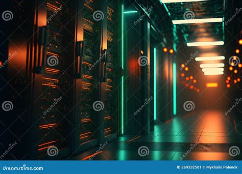 Server Racks In Computer Network Security Server Room Data Center