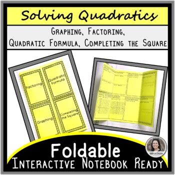 Solving Quadratic Equations By Different Methods Foldable By Slide N Divide