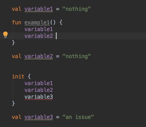 android init method in kotlin dependent on order of variables and