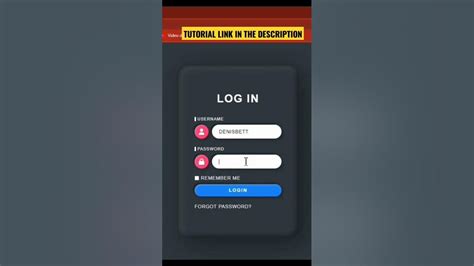 claymorphism login form using html and css htmlcss coding youtube