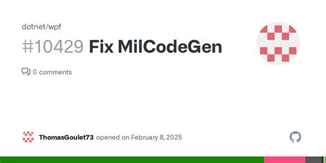 Fix Milcodegen · Issue 10429 · Dotnetwpf · Github