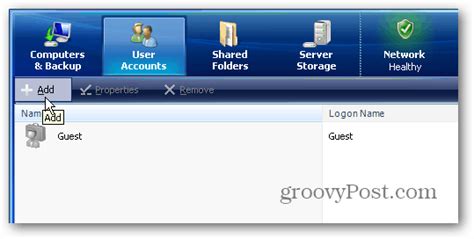 How To Add User Accounts To Windows Home Server
