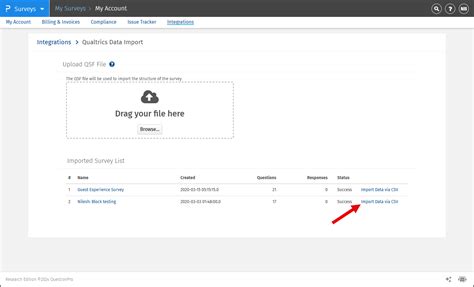 Qualtrics Data Import Qsf Questionpro Help Document