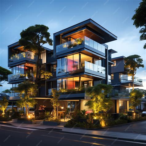 Premium Ai Image Luxury Modern House Concept Ai Generated