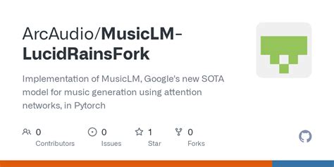 GitHub ArcAudio MusicLM LucidRainsFork Implementation Of MusicLM Google S New SOTA Model For