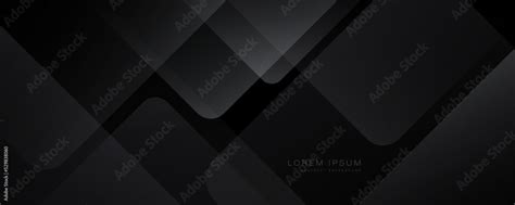 Abstract Black Background With Gray Geometric Square Shapes Overlay
