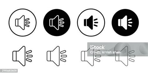 웹 및 모바일 앱용 스피커 아이콘 벡터 볼륨 기호 및 기호 확성기 아이콘 소리 기호 0명에 대한 스톡 벡터 아트 및 기타 이미지 0명 경계 표지 광고 Istock