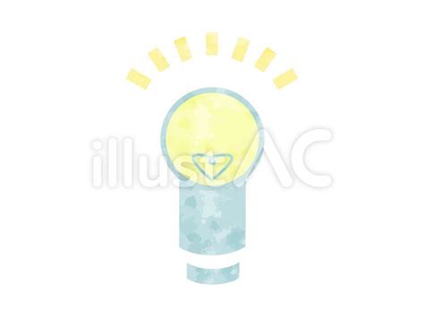 優しい水彩の閃き電球イラストイラスト No 2401466無料イラストフリー素材ならイラストAC