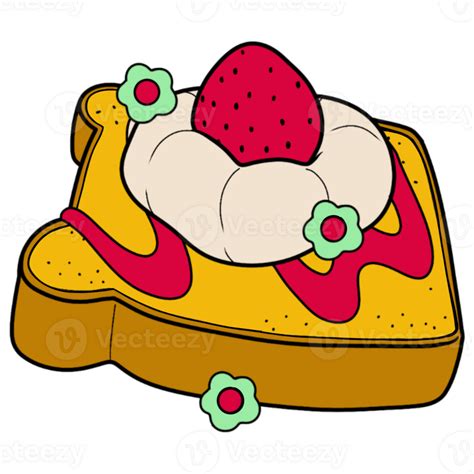 The Illustration Of A Honey Toast PNG