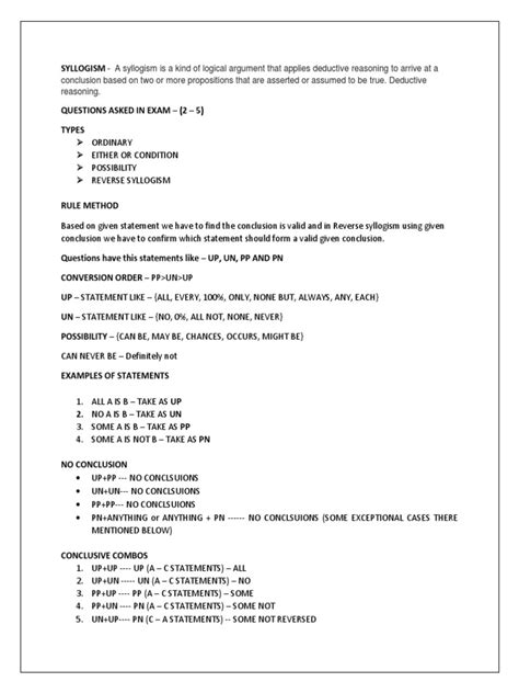 Syllogism Rule Concepts Pdf Deductive Reasoning Syntax Logic