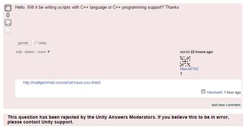 Deleted Question Unity Engine Unity Discussions