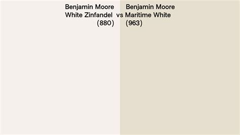 Benjamin Moore White Zinfandel Vs Maritime White Side By Side Comparison