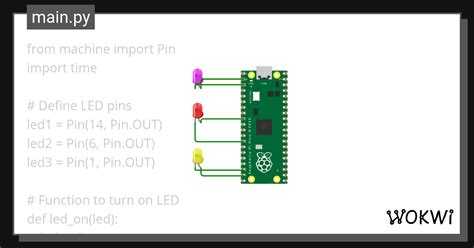3led Wokwi Esp32 Stm32 Arduino Simulator