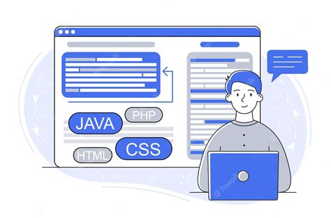 premium vector programming languages concept
