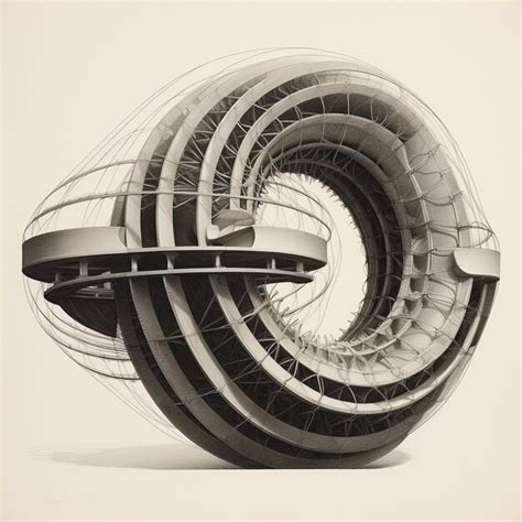 Arafed Image Of A Spiral Structure With A Circular Structure Generative Ai Premium Ai