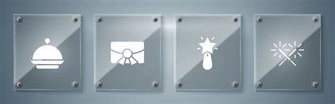 스파클러 불꽃 크리스마스 스타 엽서를 설정하고 트레이로 덮여 설정합니다 정사각형 유리 패널 벡터 가리기에 대한 스톡 벡터 아트 및 기타 이미지 Istock