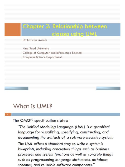 W3 Lec 2 Lec 3 Ch 2 Relationship Between Classes Using Uml Updated