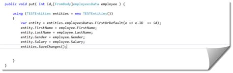 Implementing Put Method In Aspnet Web Api